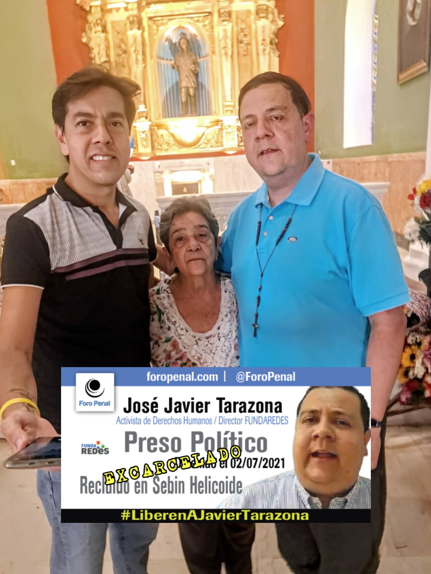 Excarcelación de Javier Tarazona, defensor de DDHH en Venezuela · Foro ...