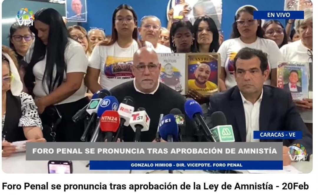 Foro Penal comenta sobre la Ley de Amnistía aprobada · Foro Penal