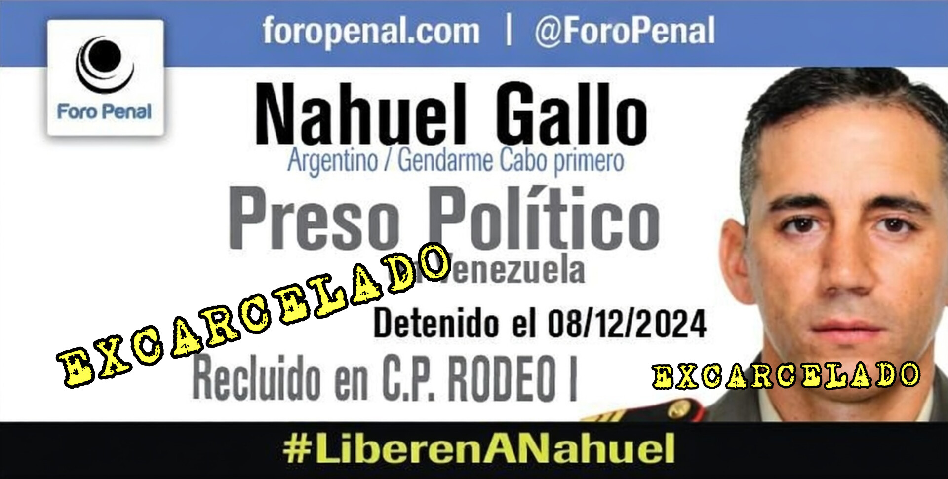 Liberación de Nahuel Gallo, preso político argentino · Foro Penal