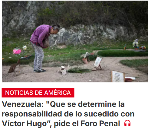 Venezuela: Foro Penal exige esclarecer responsabilidad en muerte de ...